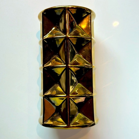 Nate Berkus | Accents | Nate Butkus Gold Glass Vase 4x8 | Poshmark